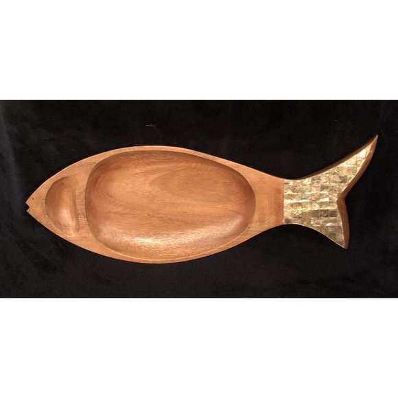 Pier 1 | Kitchen | Vintage Pier Imports Wooden Fish Platter With Mother ...
